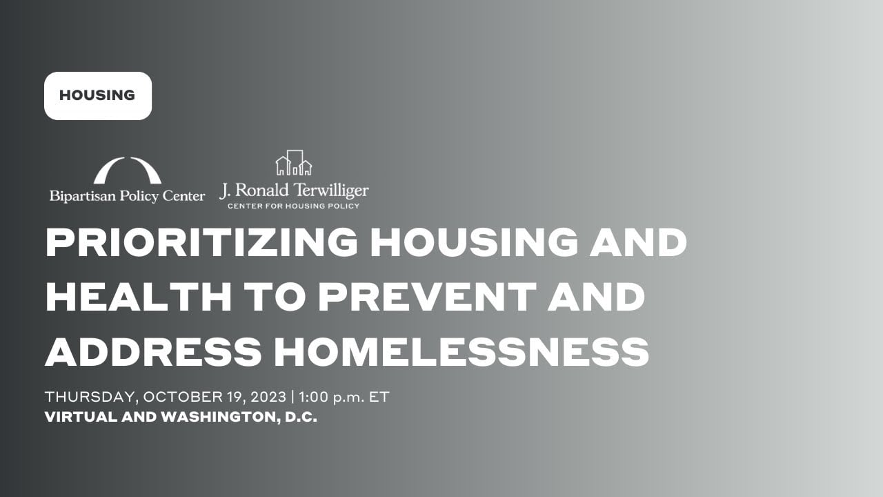 Prioritizing Housing and Health to Prevent and Address Homelessness ...