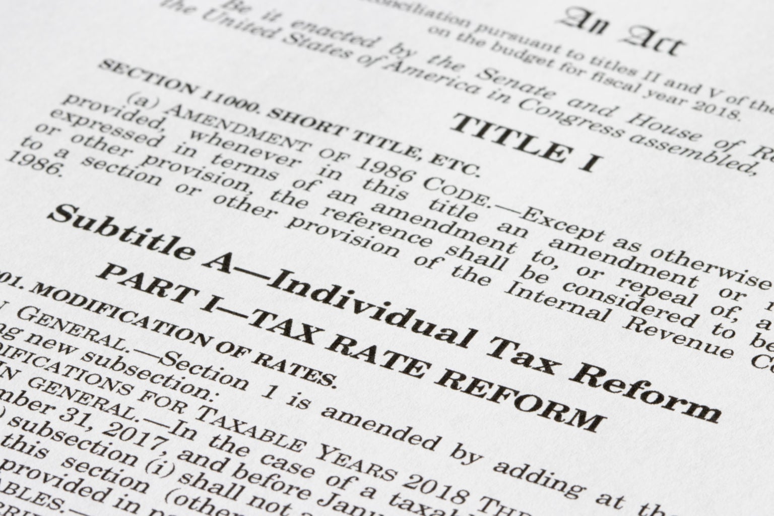 The 2025 Tax Debate: The Big Picture for Individual Taxes in TCJA